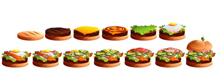 Burger station isolated cartoon Royalty Free Vector Image