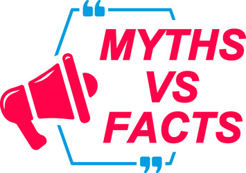 Myths Vs Facts Icon With Thin Line Speech Bubbles Vector Image