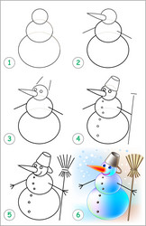 Christmas coloring page Royalty Free Vector Image