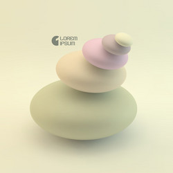 Spa stones 3d Royalty Free Vector Image - VectorStock