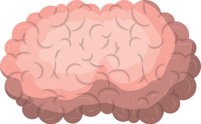 Brain side view in colorful silhouette with thick Vector Image