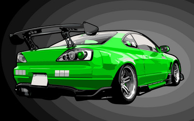 Jdm car template for graphic design Royalty Free Vector