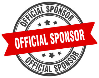 Official sponsor stamp label Royalty Free Vector Image