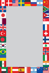 World flags frame Royalty Free Vector Image - VectorStock