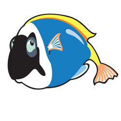 Regal tang fish Royalty Free Vector Image - VectorStock