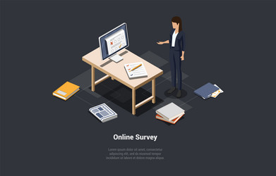 Concept of online survey objective feedback – Royalty-Free Vector ...