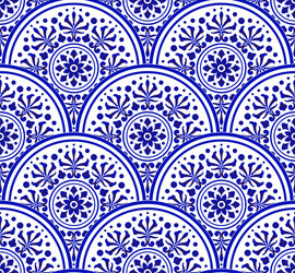 Blue and white pattern background Royalty Free Vector Image
