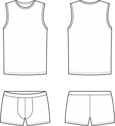 Mens underwear tank top and boxer pants Royalty Free Vector
