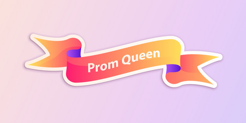 Young and beautiful prom king queen Royalty Free Vector