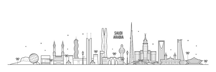 Riyadh skyline saudi arabia city buildings Vector Image