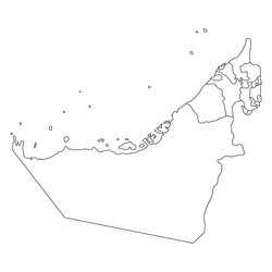 United arab emirates map icon geography blank Vector Image