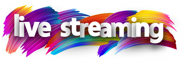 Stream sign over brush strokes background Vector Image