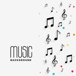 Music background with notes and text space Vector Image