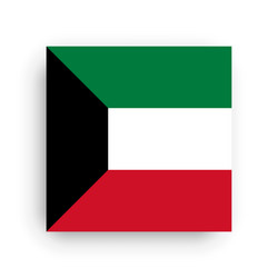 Wavy flag of kuwait Royalty Free Vector Image - VectorStock