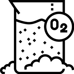 Chemical reaction on oxygen neon glow icon Vector Image