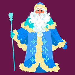 Hand drawn ded moroz concept design Royalty Free Vector