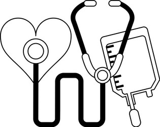 Medical and healthcare elements black white Vector Image