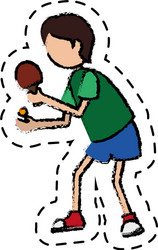 Ping pong player avatar Royalty Free Vector Image