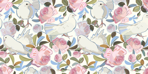 English Rose Pattern Vector Images (over 830)