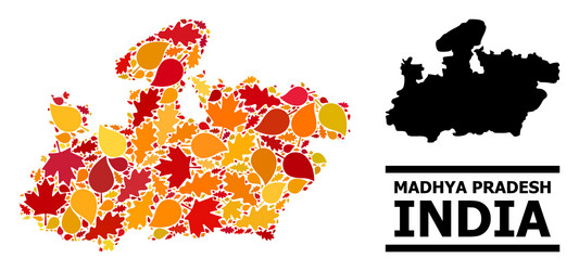 Madhya Pradesh Map Geography Vector Images (over 450)