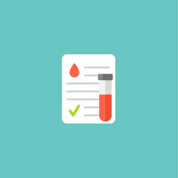 Blood test result icon Royalty Free Vector Image