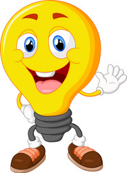 Cartoon light bulb Royalty Free Vector Image - VectorStock