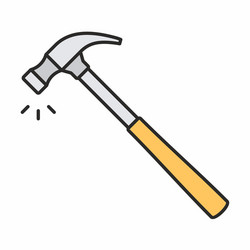 Orbitoclast and hammer sketch engraving Royalty Free Vector