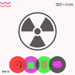 Ionizing radiation icon Royalty Free Vector Image