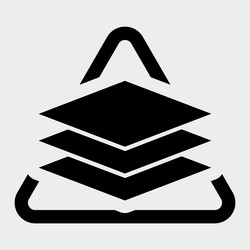 Layers icon symbol sign isolate on transparent Vector Image