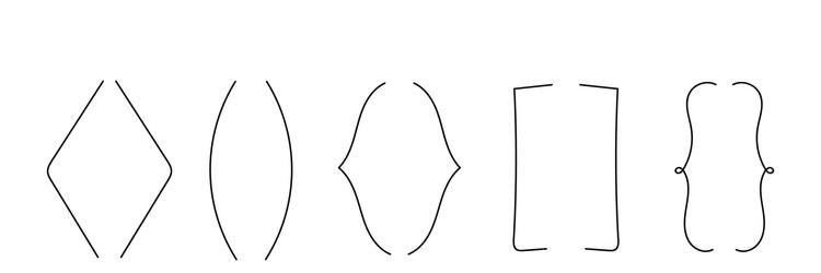 Curly text bracket symbolelegant parenthesis Vector Image