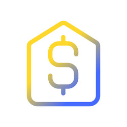 Price tag pixel perfect gradient linear ui icon Vector Image