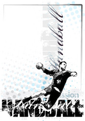 Handball poster background Royalty Free Vector Image