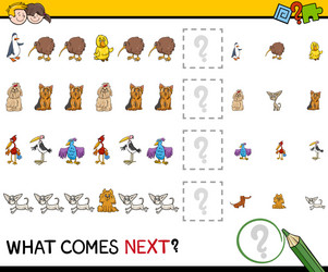Kindergarten educational pattern task Royalty Free Vector