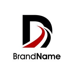 Modern initial d maps location logo Royalty Free Vector