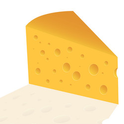 Piece of cheese Royalty Free Vector Image - VectorStock