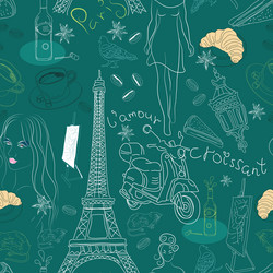 Seamless paris Royalty Free Vector Image - VectorStock