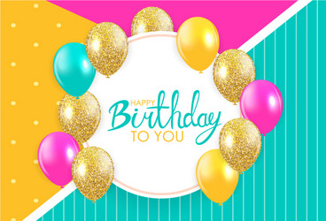 Abstract happy birthday background with some Vector Image