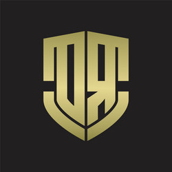 Logo Monogram with Emblem Shield Shape Design Dr Vector Images (95)