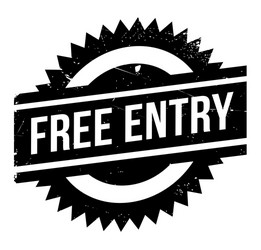 Free entry stamp Royalty Free Vector Image - VectorStock