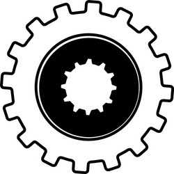 Gear machine setup icon Royalty Free Vector Image