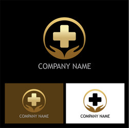 Heart medical center logo symbol icon Royalty Free Vector