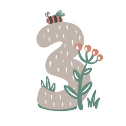 Two number 2 abstract math kids alphabet school Vector Image