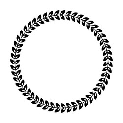 Floral circle border design rounded flower frame Vector Image