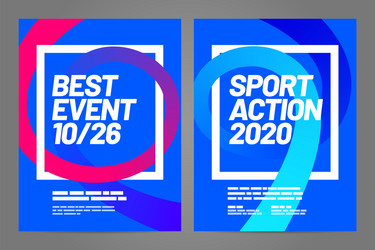 Poster template design for sport event Royalty Free Vector