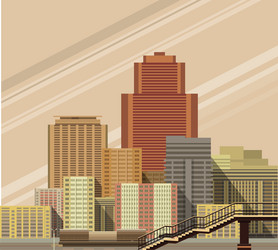 Comics city street scene background Royalty Free Vector