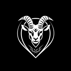 Modern goat gangster head mascot logo Royalty Free Vector