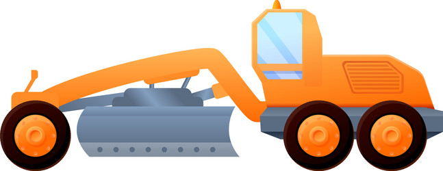 Heavy grader machine icon cartoon style Royalty Free Vector