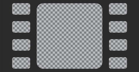 Old cinematic frame on a transparent background Vector Image