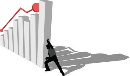 Stock market plunged falling down Royalty Free Vector Image