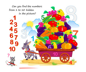 Math education for children solve examples count Vector Image